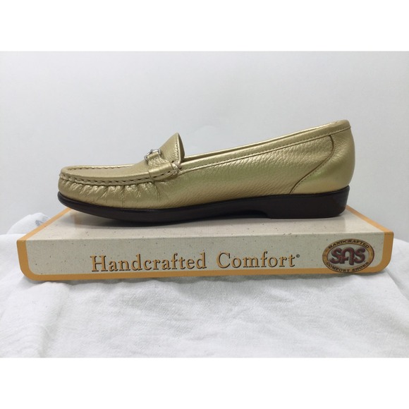 San Antonio Shoes | Shoes | Sas Metro Slip On Loafer Gold 8n Womens ...